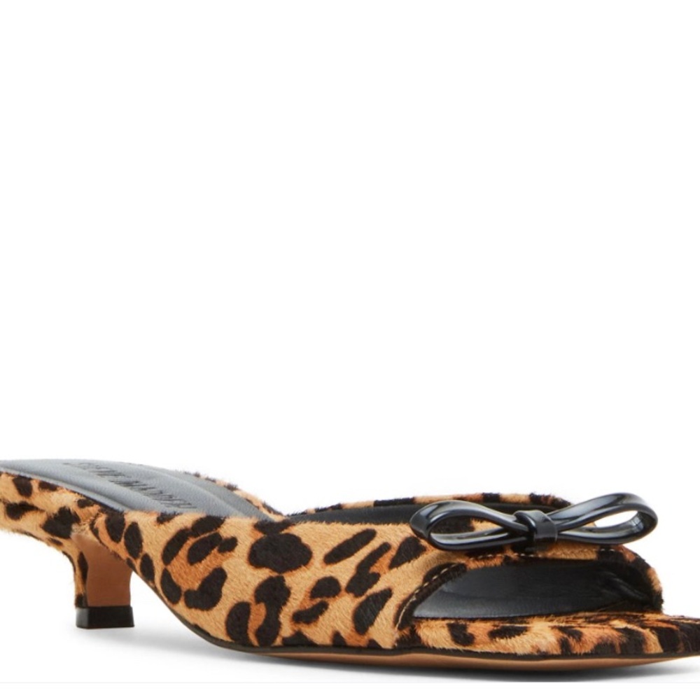 Steve Madden Meme-L Leopard Print Calf Hair Kitten He… - Gem